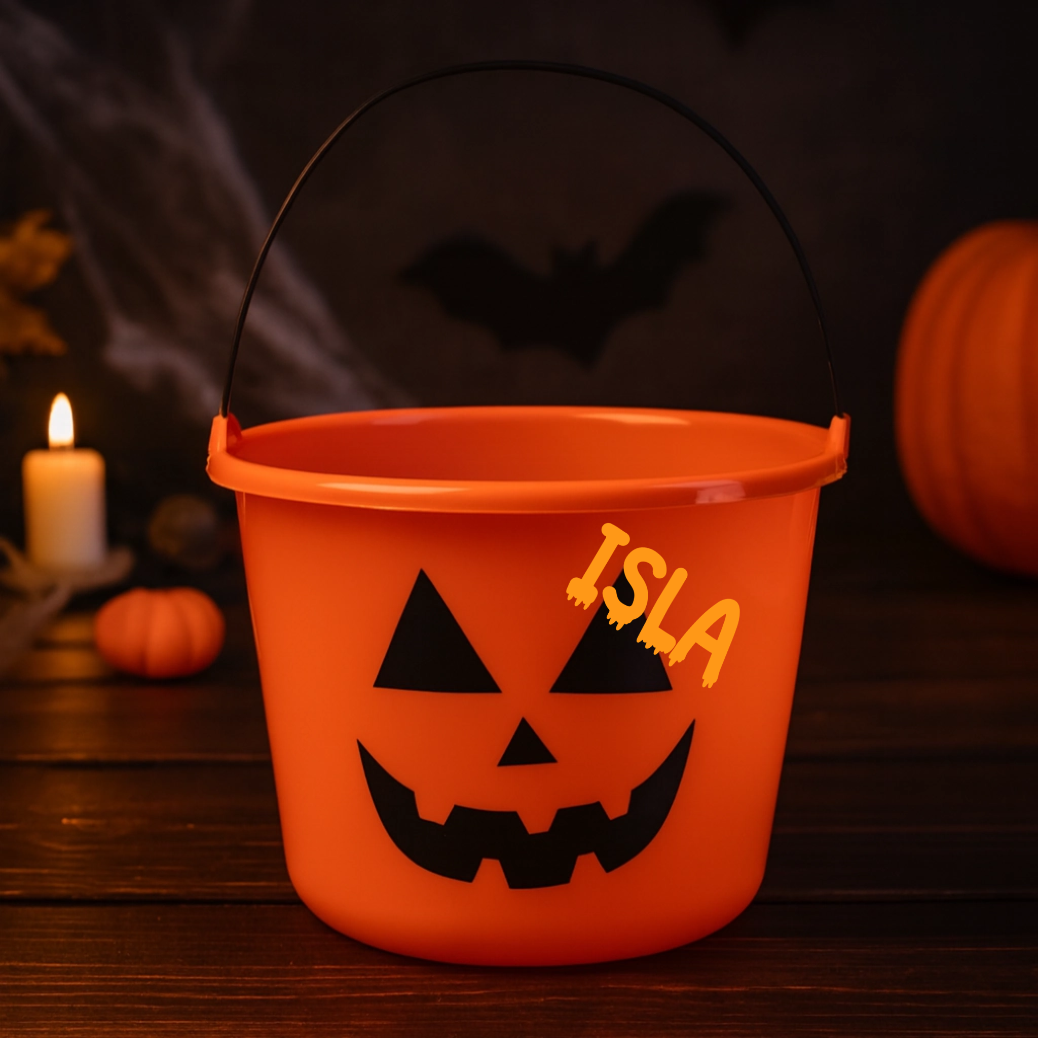 Name Decal for Halloween Bucket – Sparkle Craft Vinyl Limited
